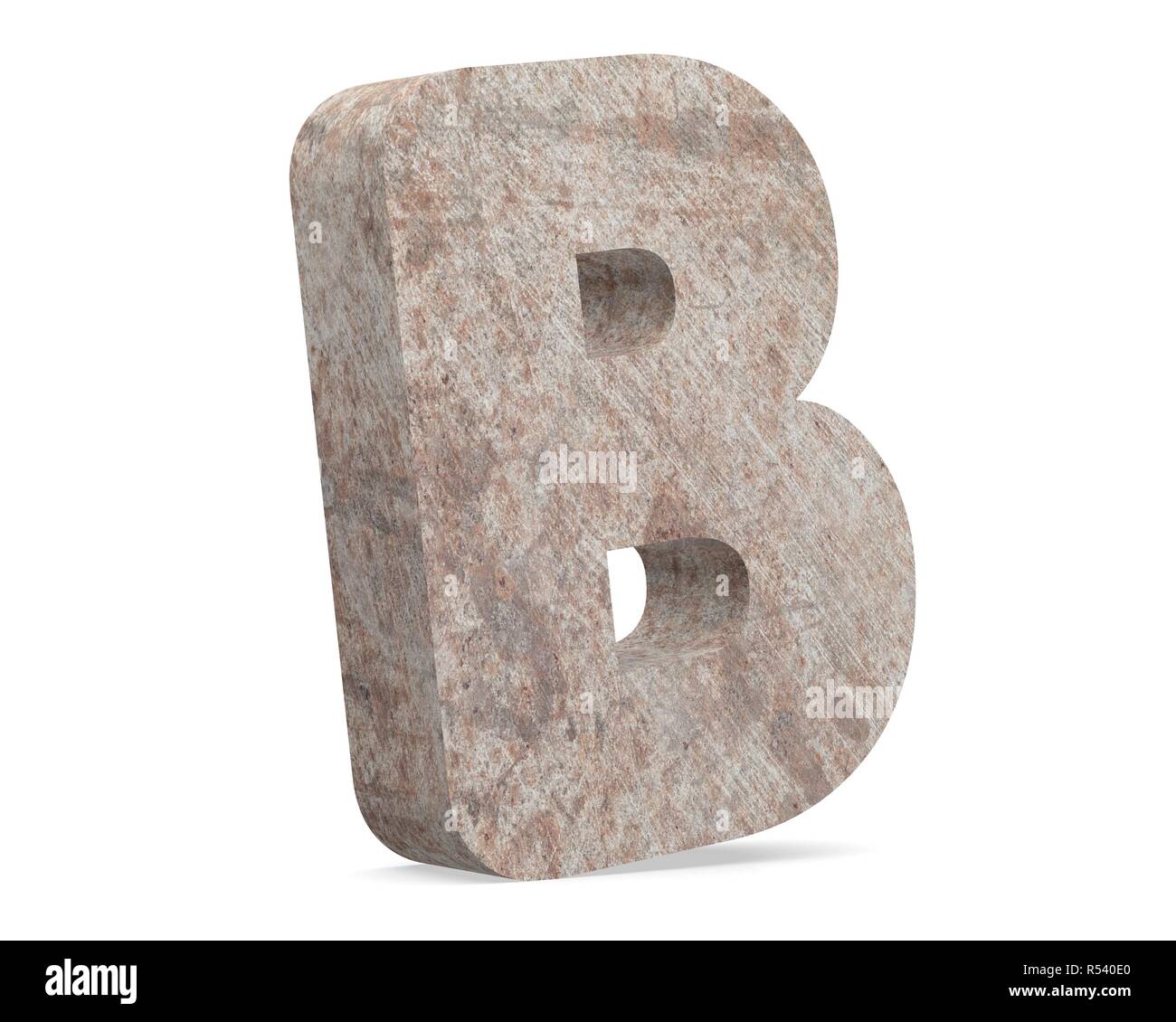 Conceptual old rusted metal capital letter -B, iron or steel industry ...