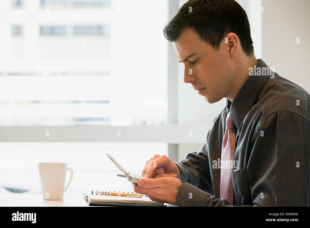 Profile view businessman cafe hi-res stock photography and images - Alamy