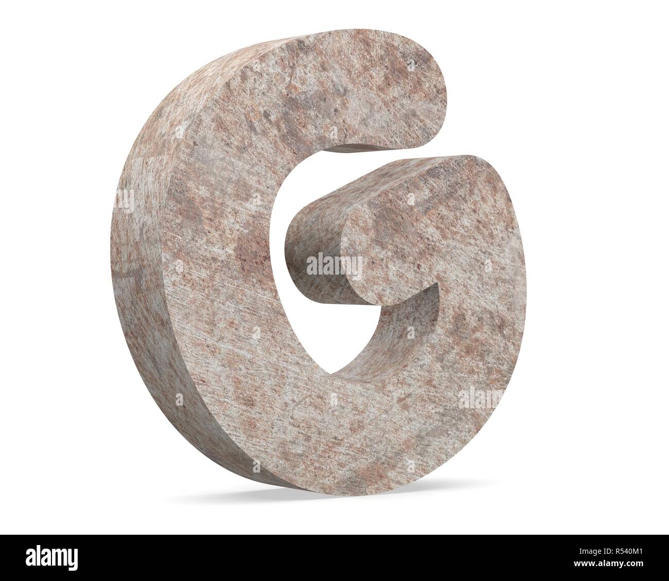 Conceptual old rusted metal capital letter -G, iron or steel industry ...