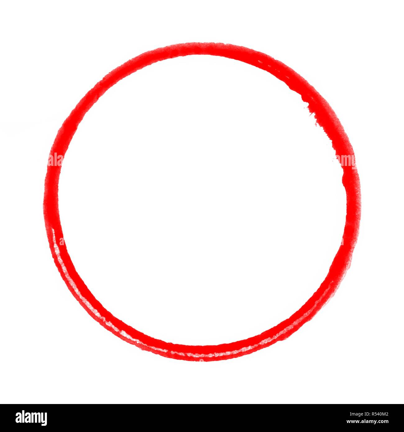 red painted isolated circle Stock Photo - Alamy