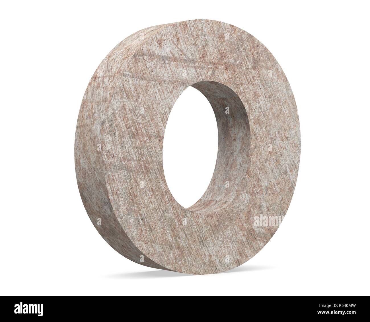 Conceptual old rusted metal capital letter -O, iron or steel industry ...