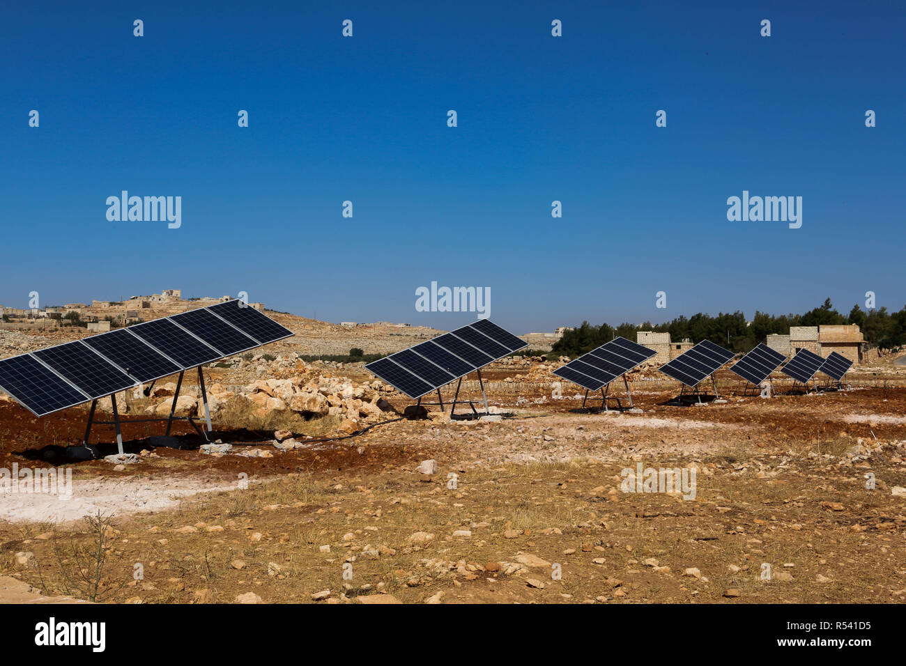 September 22, 2018 - Syrians install solar panels as a source of ...