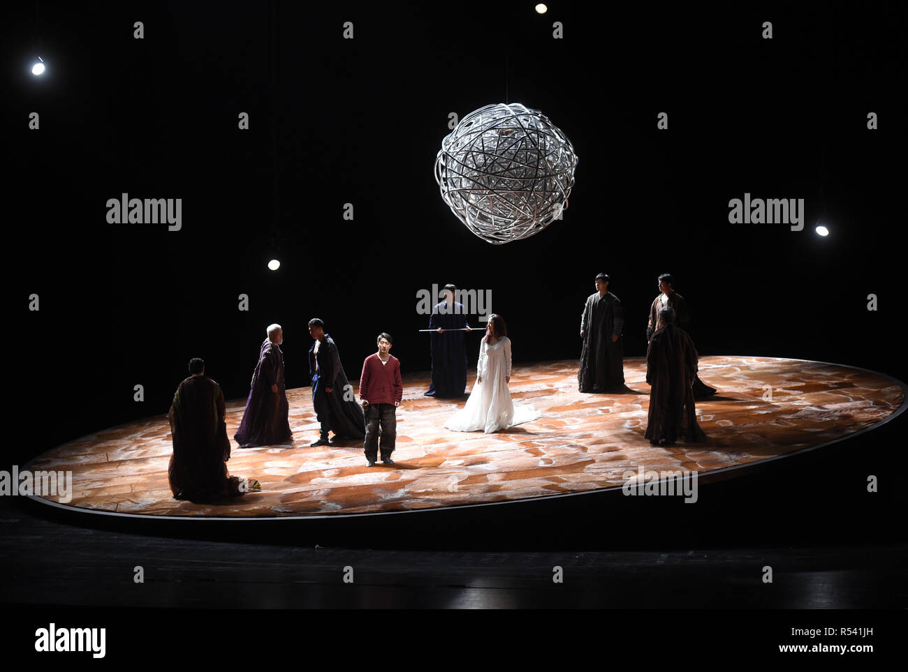 Beijing, China. 28th Nov, 2018. Actors perform in Shakespeare's play ...