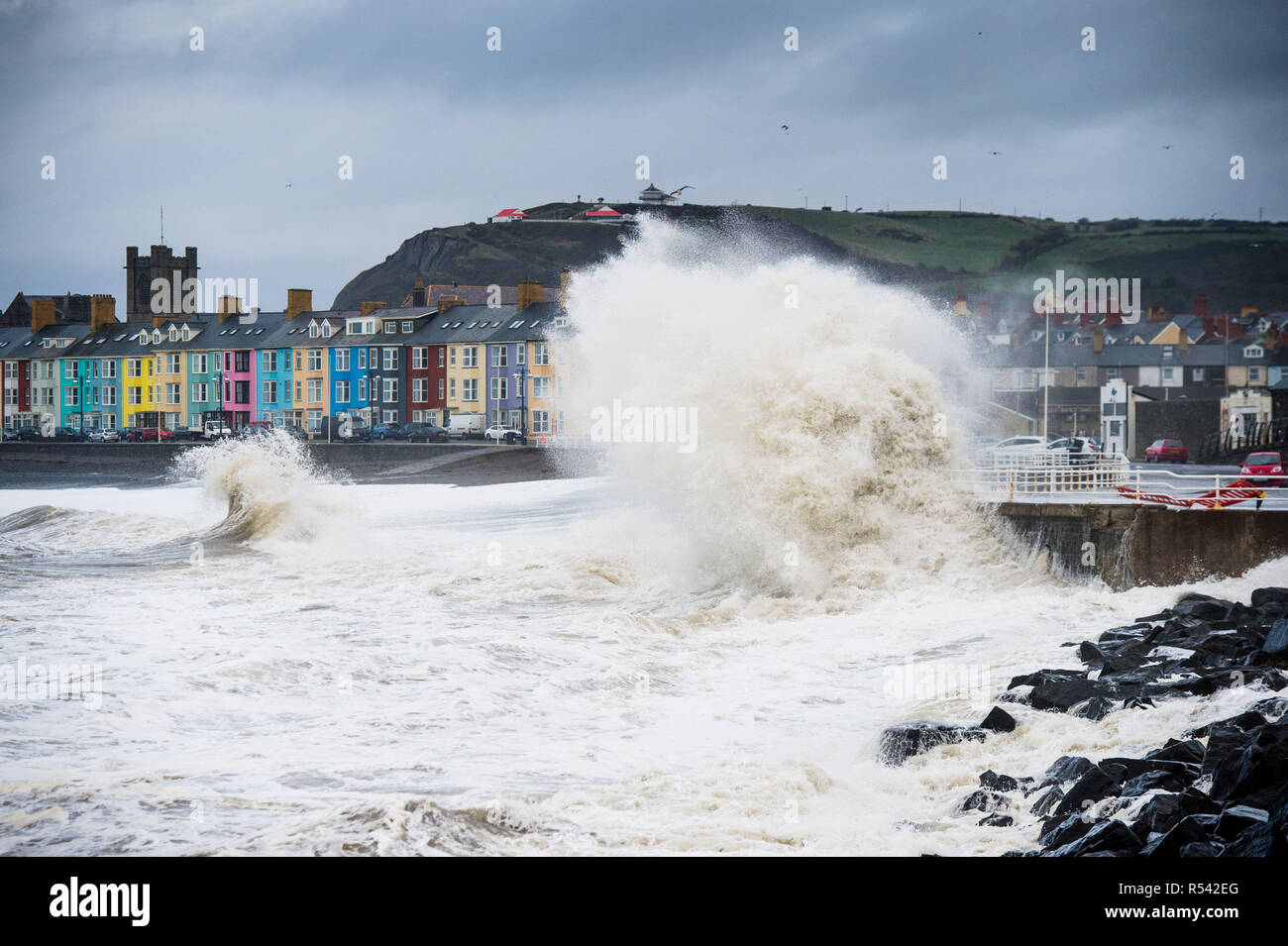Aberystwyth Wales, UK. 29th Nov, 2018. UK Weather : For a second day ...