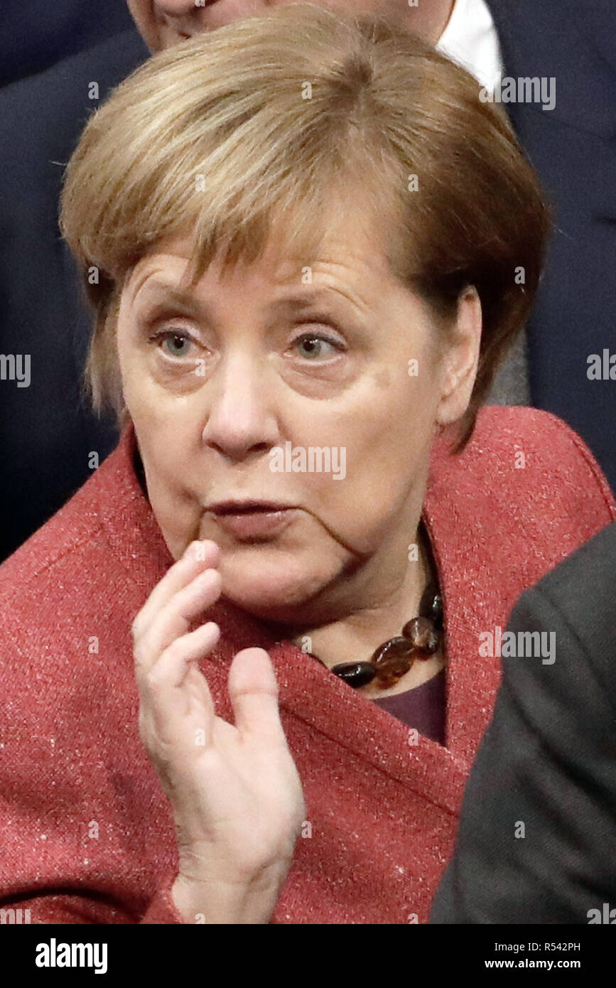 Berlin, Germany. 29th Nov, 2018. Chancellor Angela Merkel (CDU) is ...