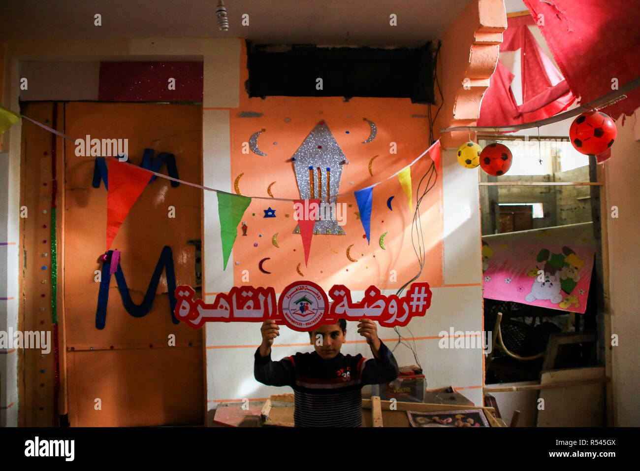 November 29, 2018 - The Cairo kindergarten in Gaza City organizes a ...