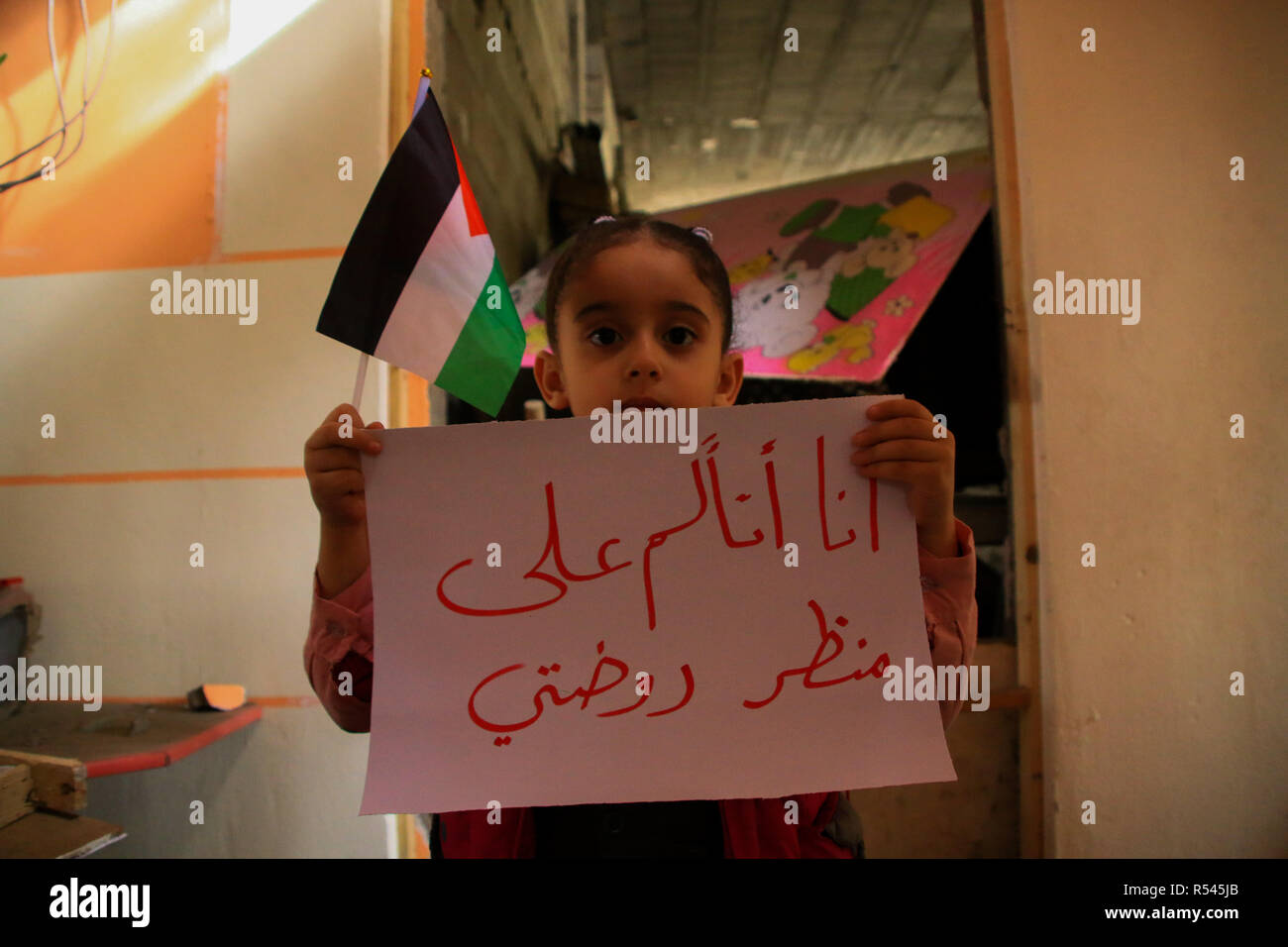 November 29, 2018 - The Cairo kindergarten in Gaza City organizes a ...