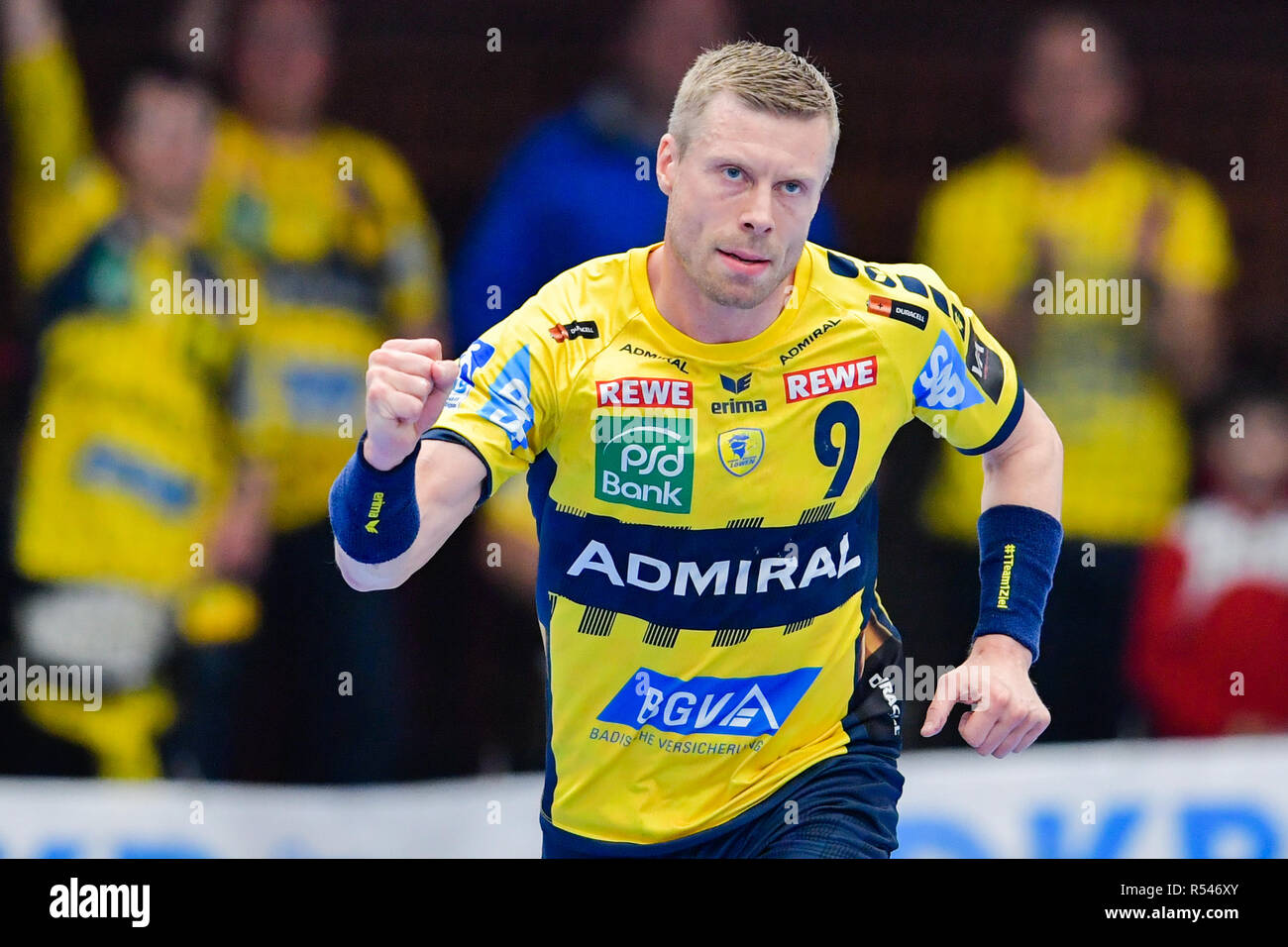Ludwigshafen, Germany. 29th Nov, 2018. Handball: Bundesliga, Die Eulen ...