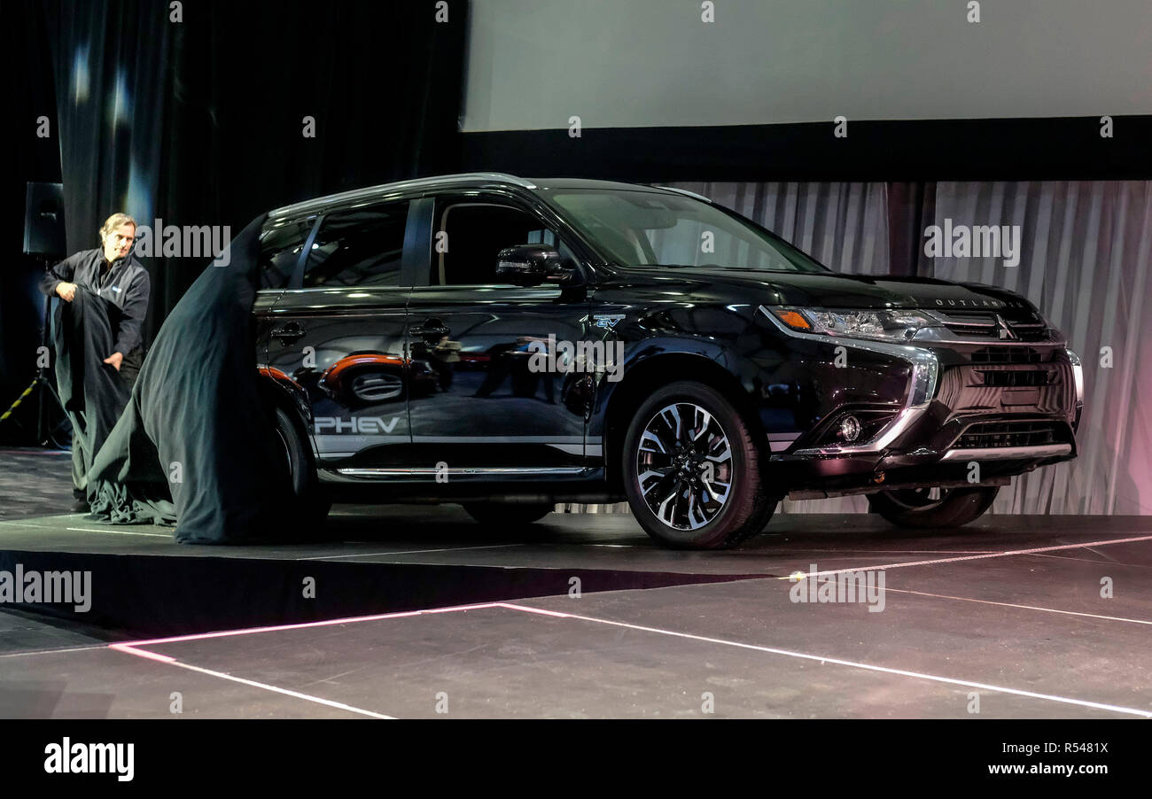 Los Angeles, USA. 29th Nov, 2018. The Mitsubishi Outlander PHEV is ...