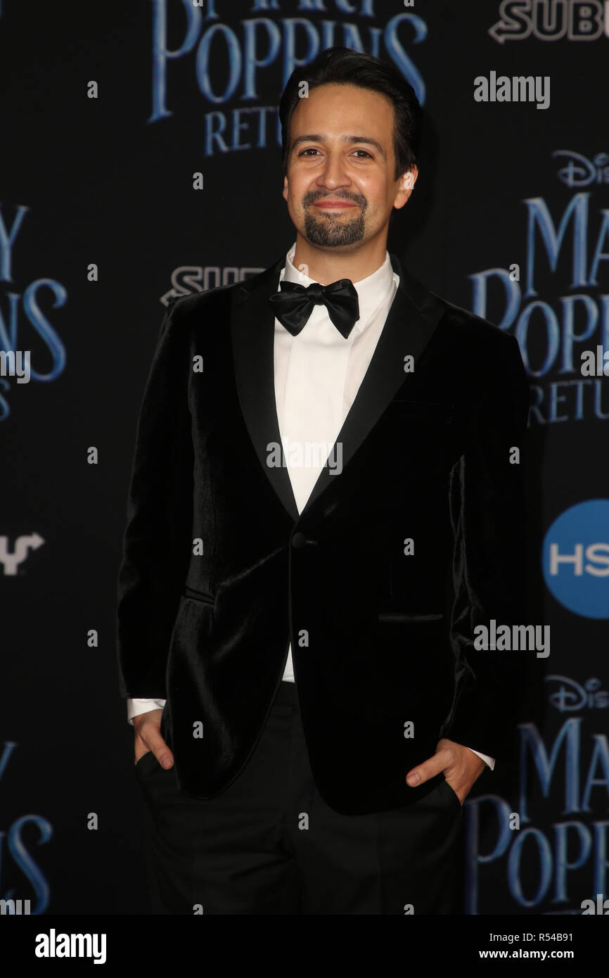 Hollywood, Ca. 29th Nov, 2018. Lin-Manuel Miranda at the World Premiere ...