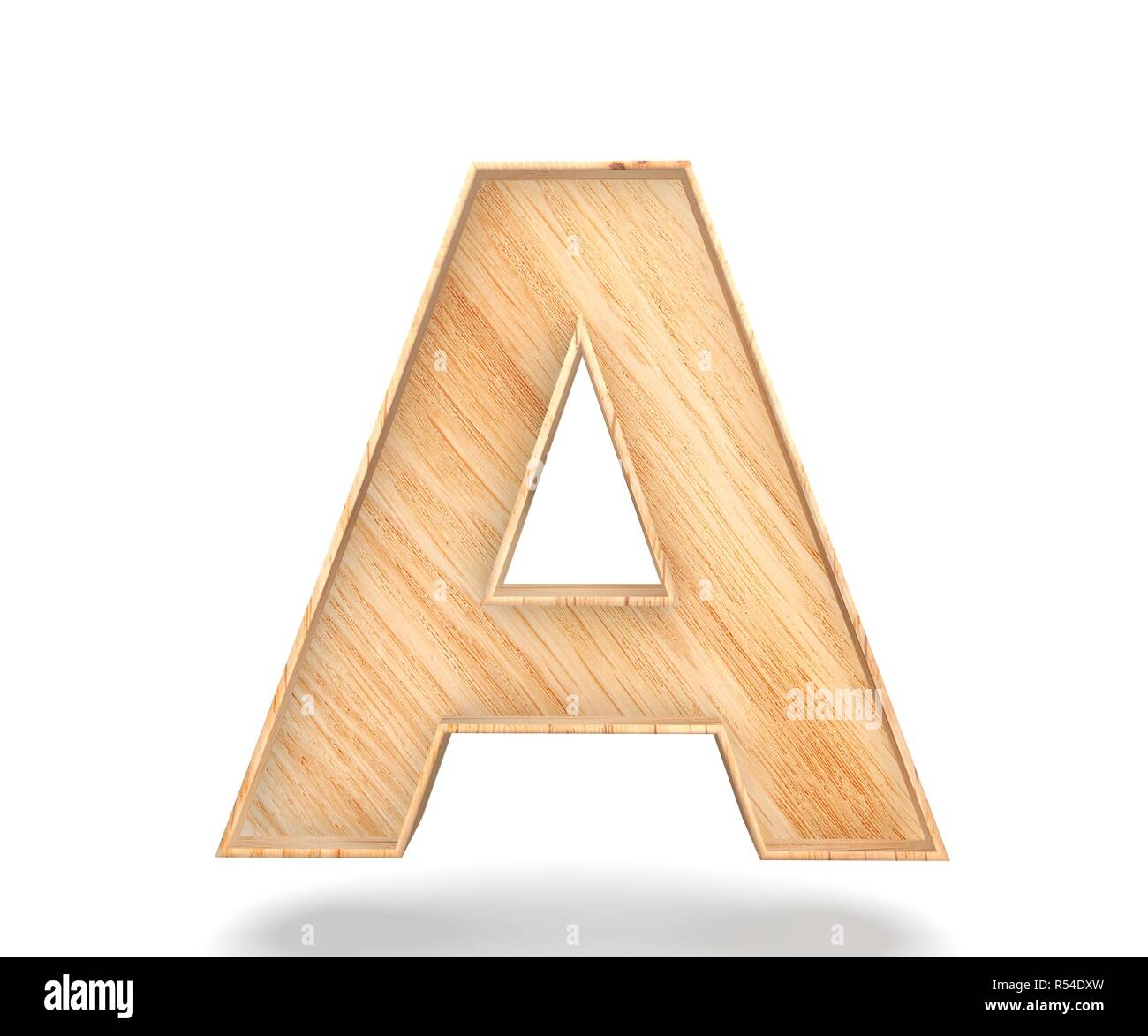 3D decorative wooden Alphabet, capital letter A Stock Photo - Alamy