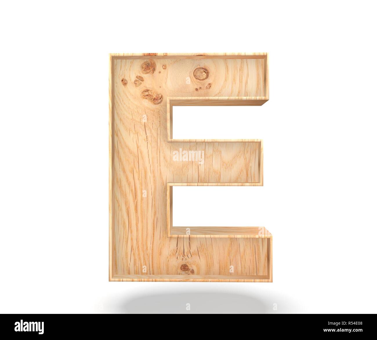 3D decorative wooden Alphabet, capital letter E Stock Photo - Alamy