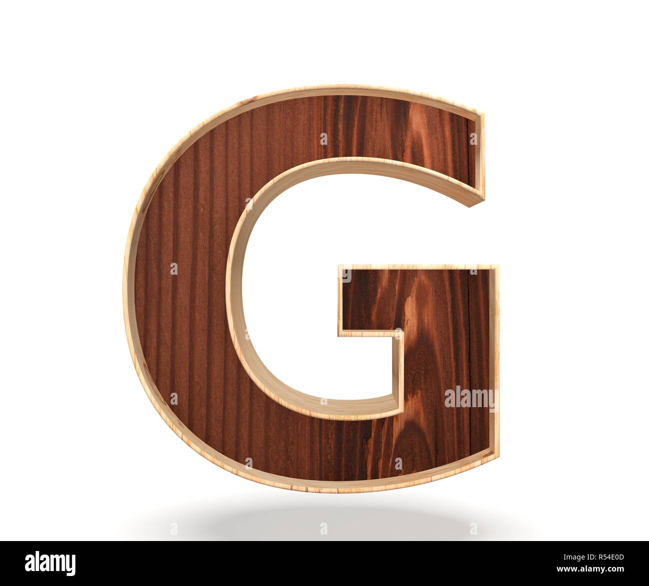 3D decorative wooden Alphabet, capital letter G Stock Photo - Alamy