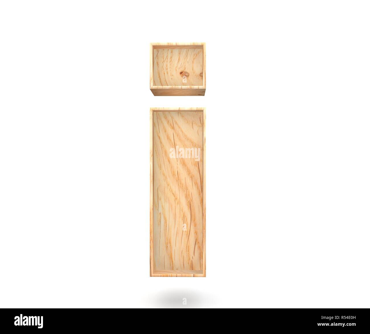 3D decorative wooden Alphabet, capital letter I Stock Photo - Alamy