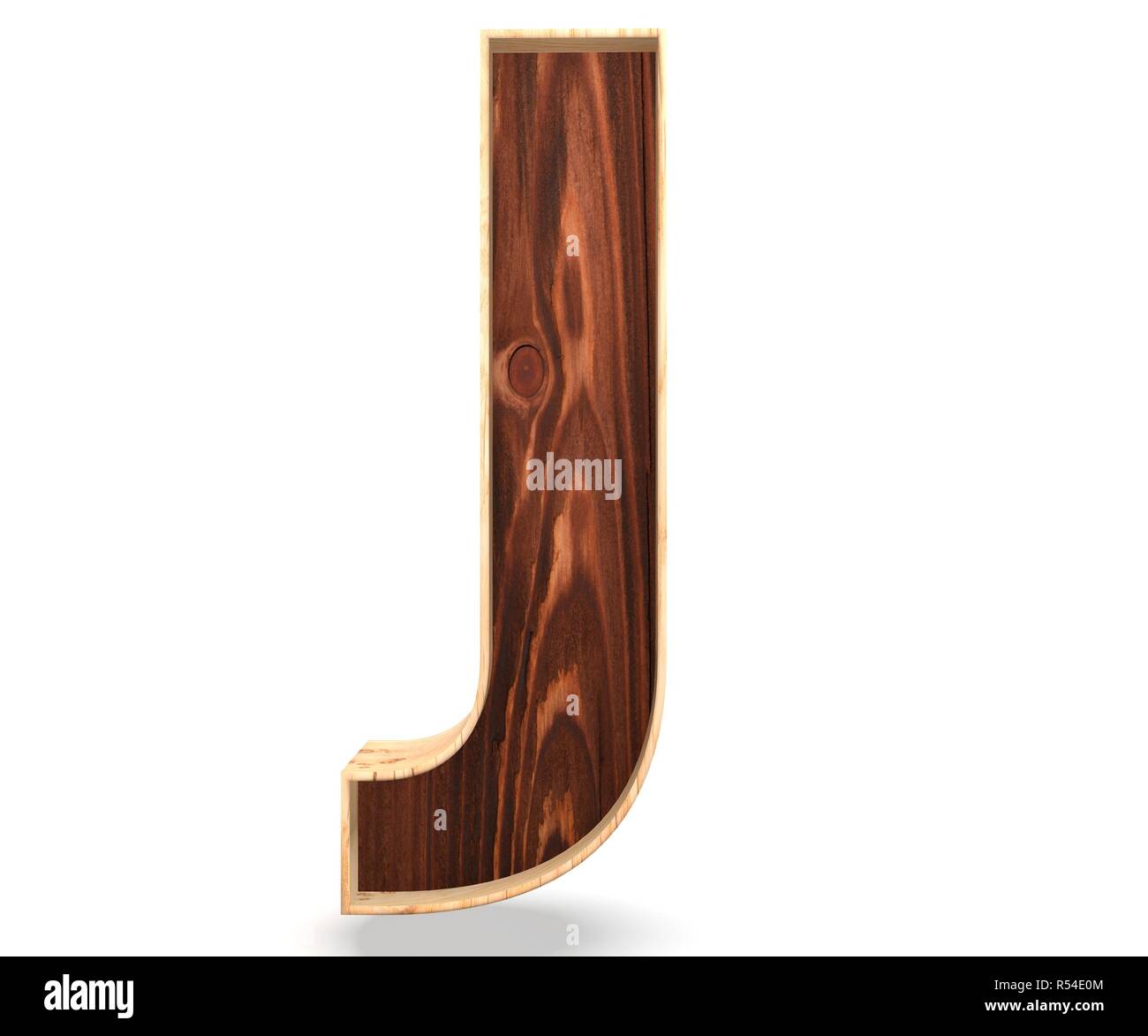3D decorative wooden Alphabet, capital letter J Stock Photo - Alamy