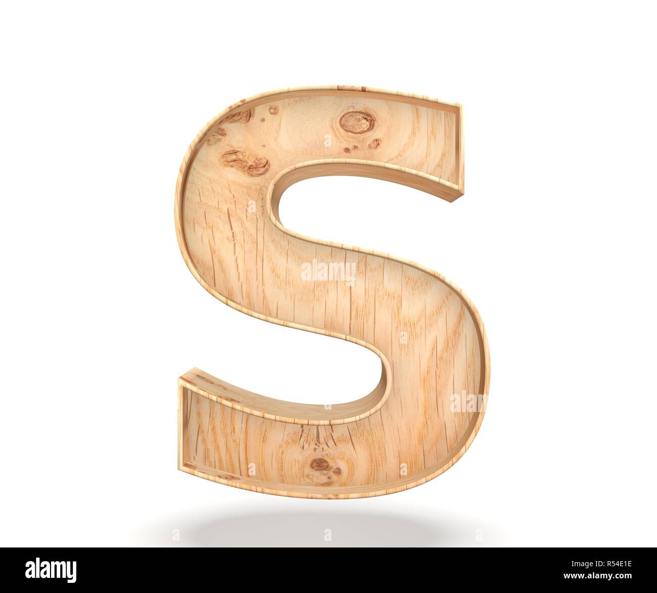 3D decorative wooden Alphabet, capital letter S Stock Photo - Alamy