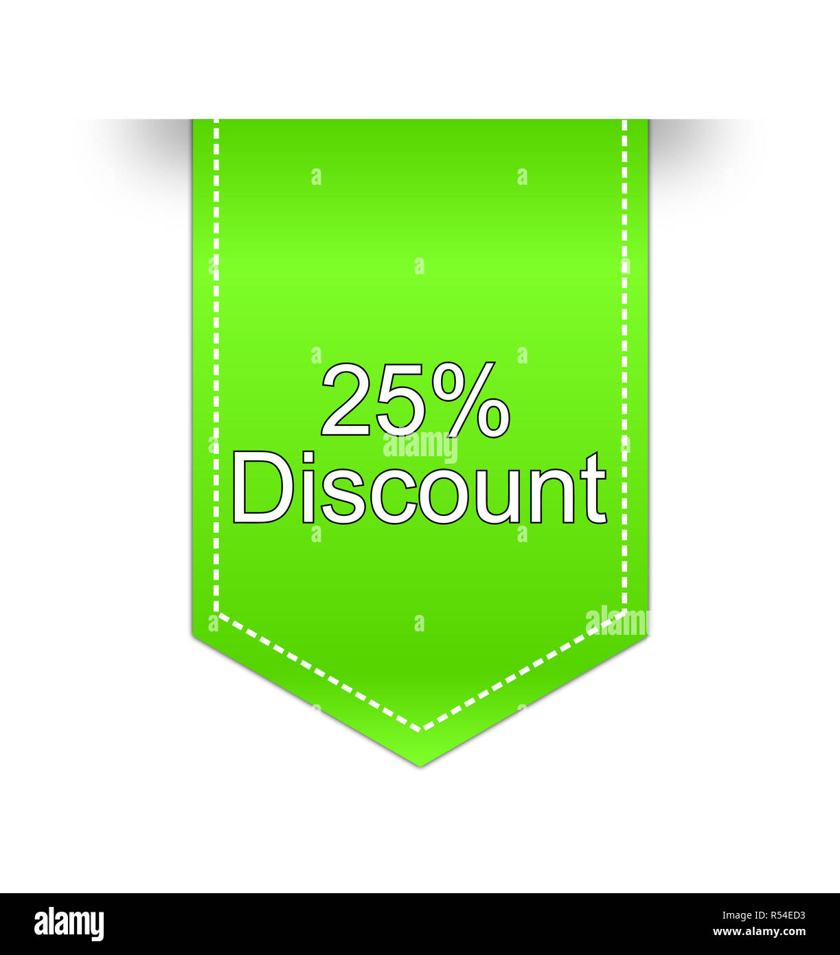 green 25% Discount label - illustration Stock Photo - Alamy