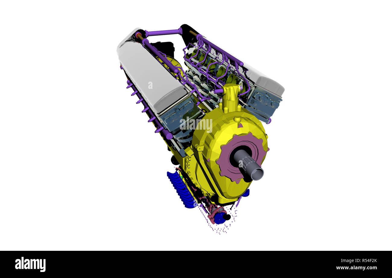 internal combustion engine isolated Stock Photo - Alamy
