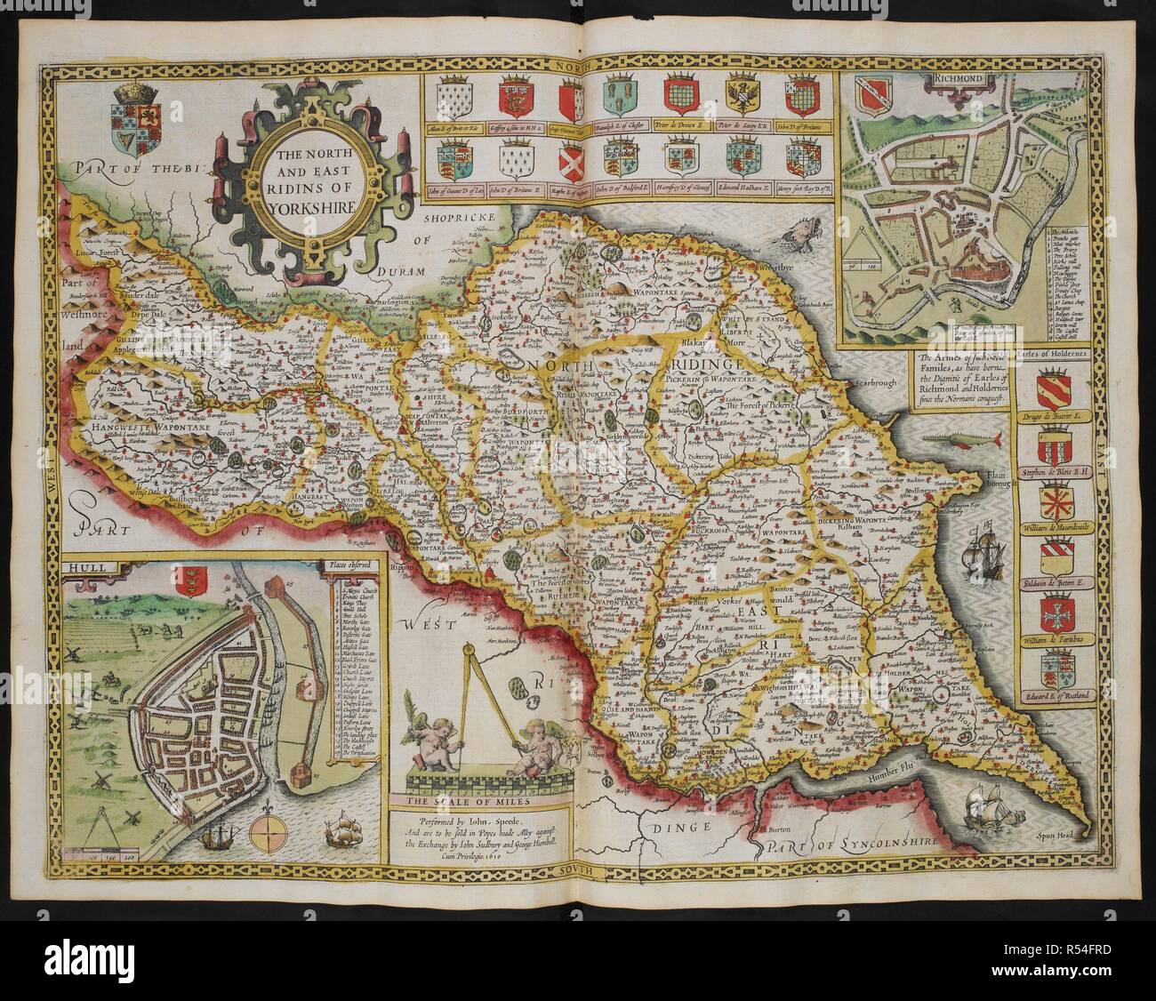 The North and East Ridins of Yorkshire, 1610. A map of the North and ...