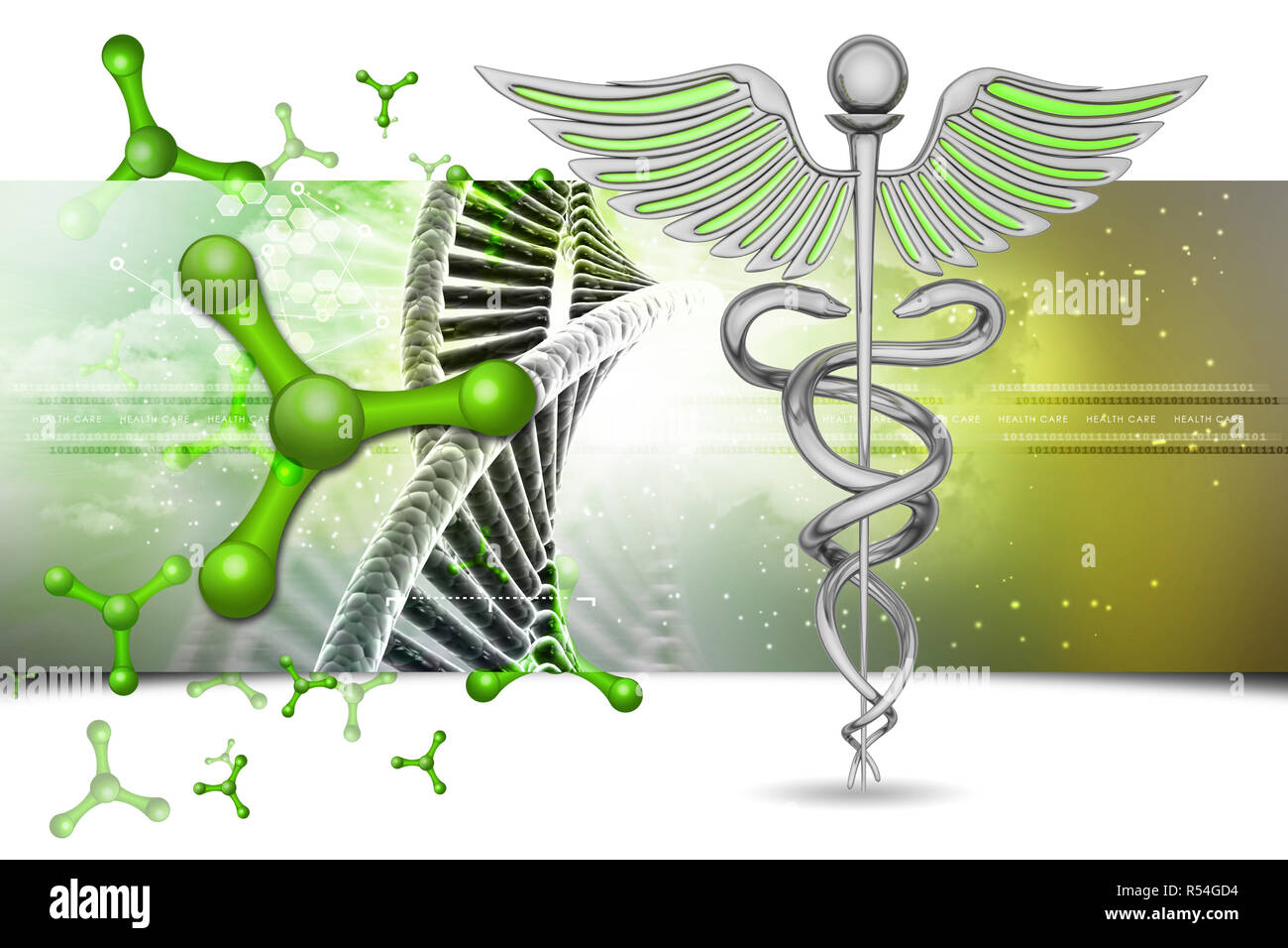 caduceus medical symbol Stock Photo - Alamy