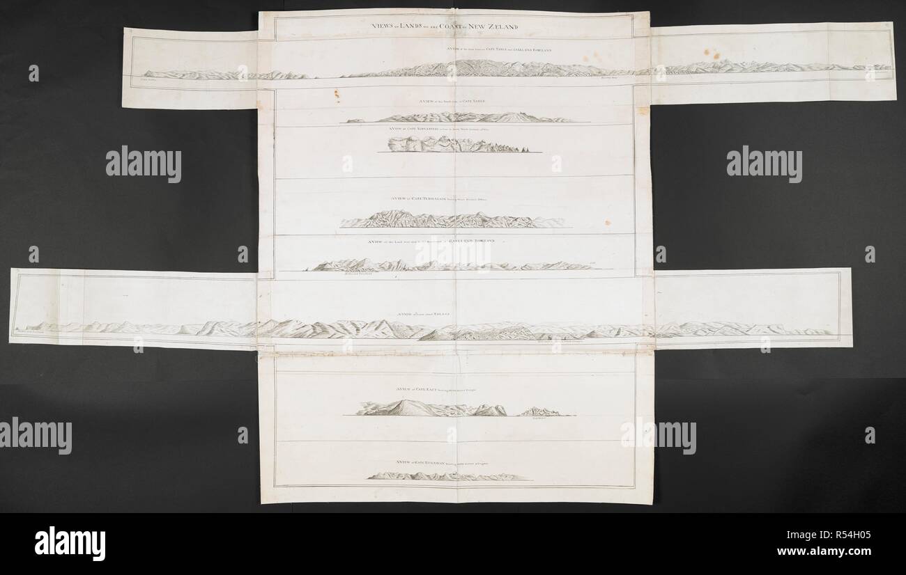 James cook new zealand map hi-res stock photography and images - Alamy