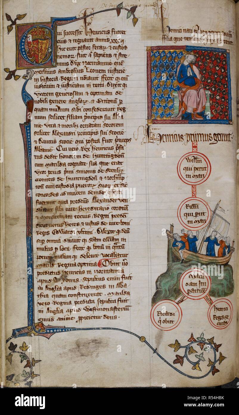 Henry I, and his descendants. England; 14th century. [Whole folio ...