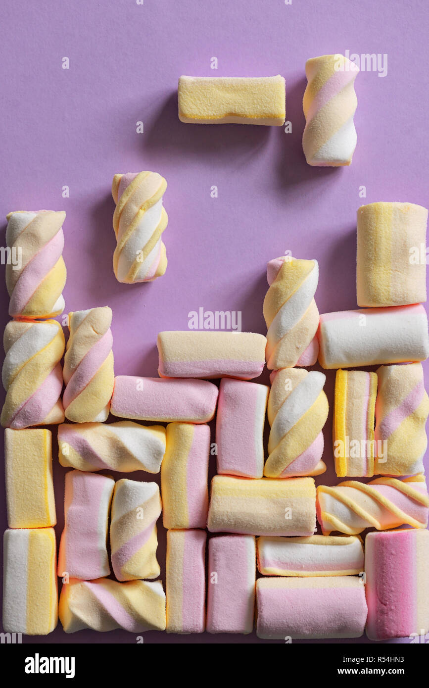 Tetris game with different marshmallow sweets Stock Photo - Alamy
