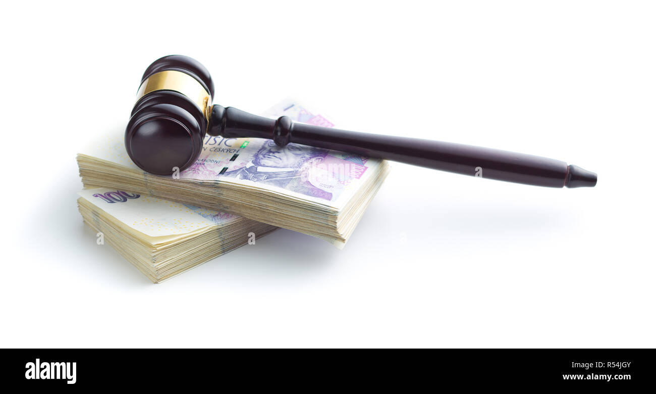 Judge gavel and money Stock Photo - Alamy
