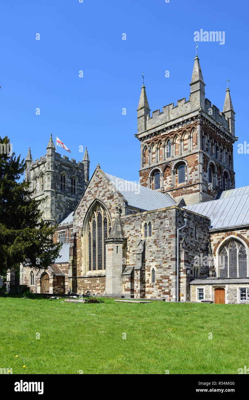 Tower flag church churches churchyard the minster church of st c hi-res ...
