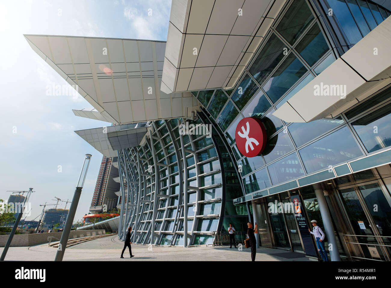 West Kowloon, Hong Kong - November 19, 2018: Main entrance of West ...