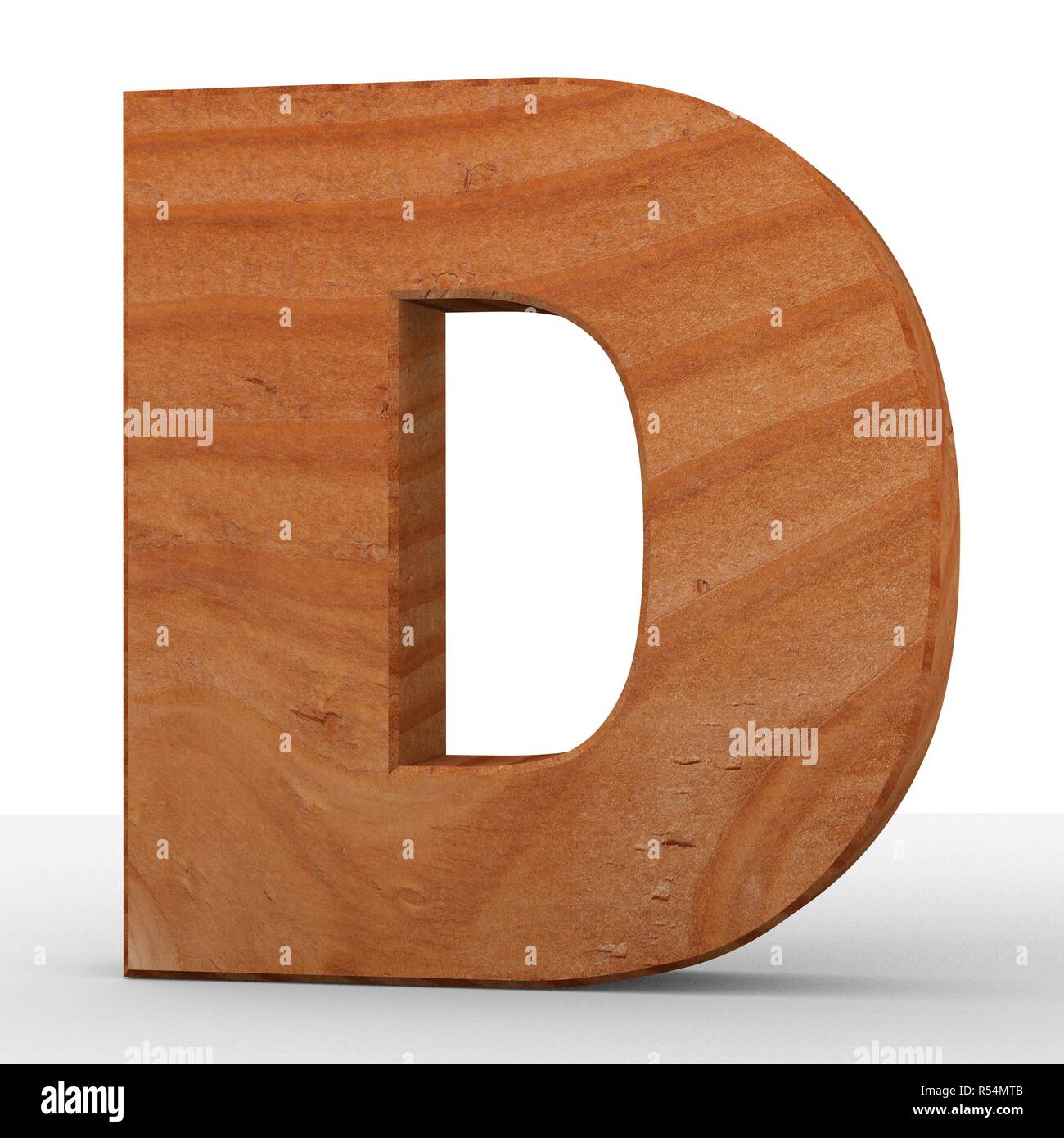 3D decorative wooden Alphabet, capital letter D Stock Photo - Alamy