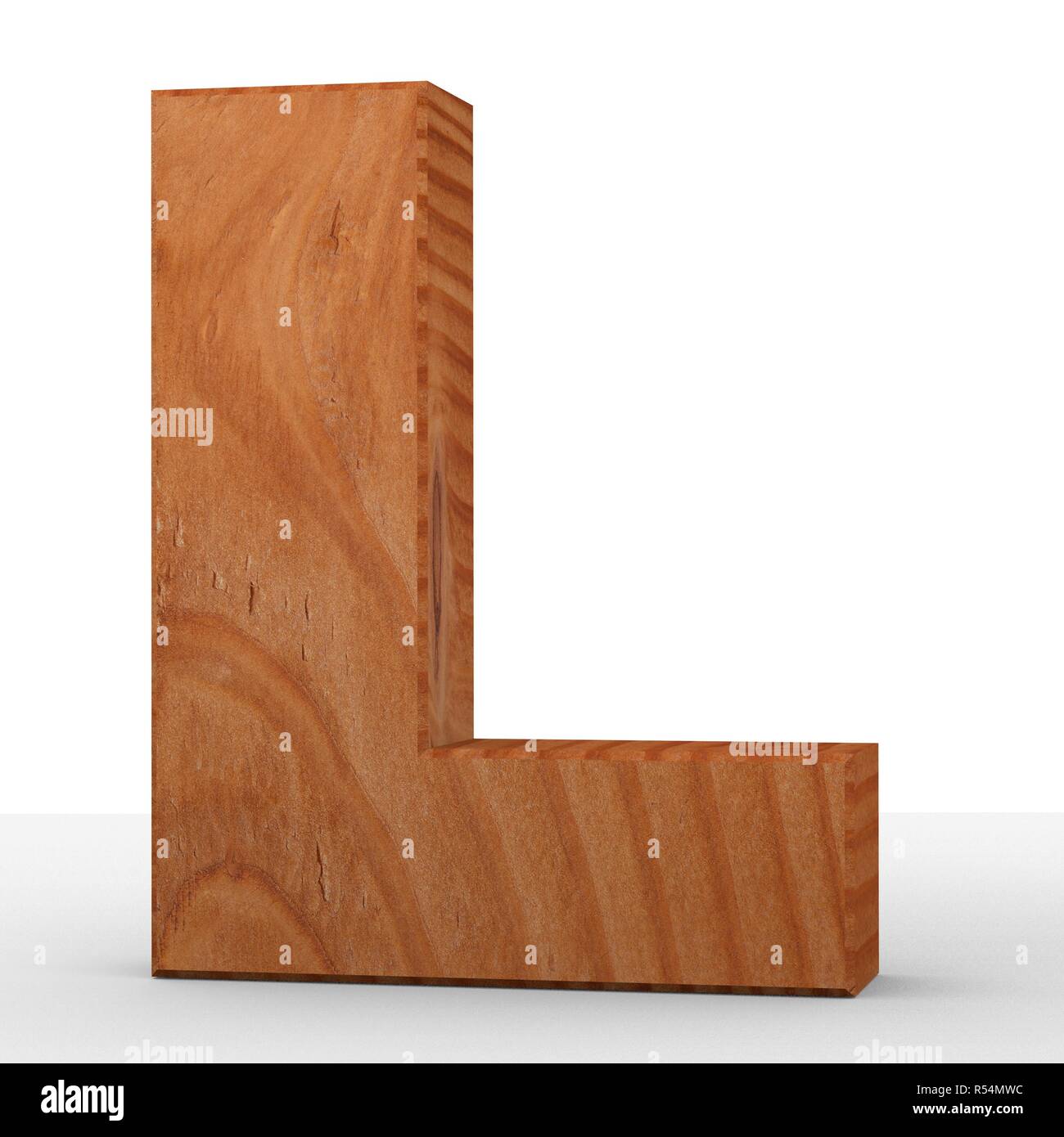 3D decorative wooden Alphabet, capital letter L Stock Photo - Alamy