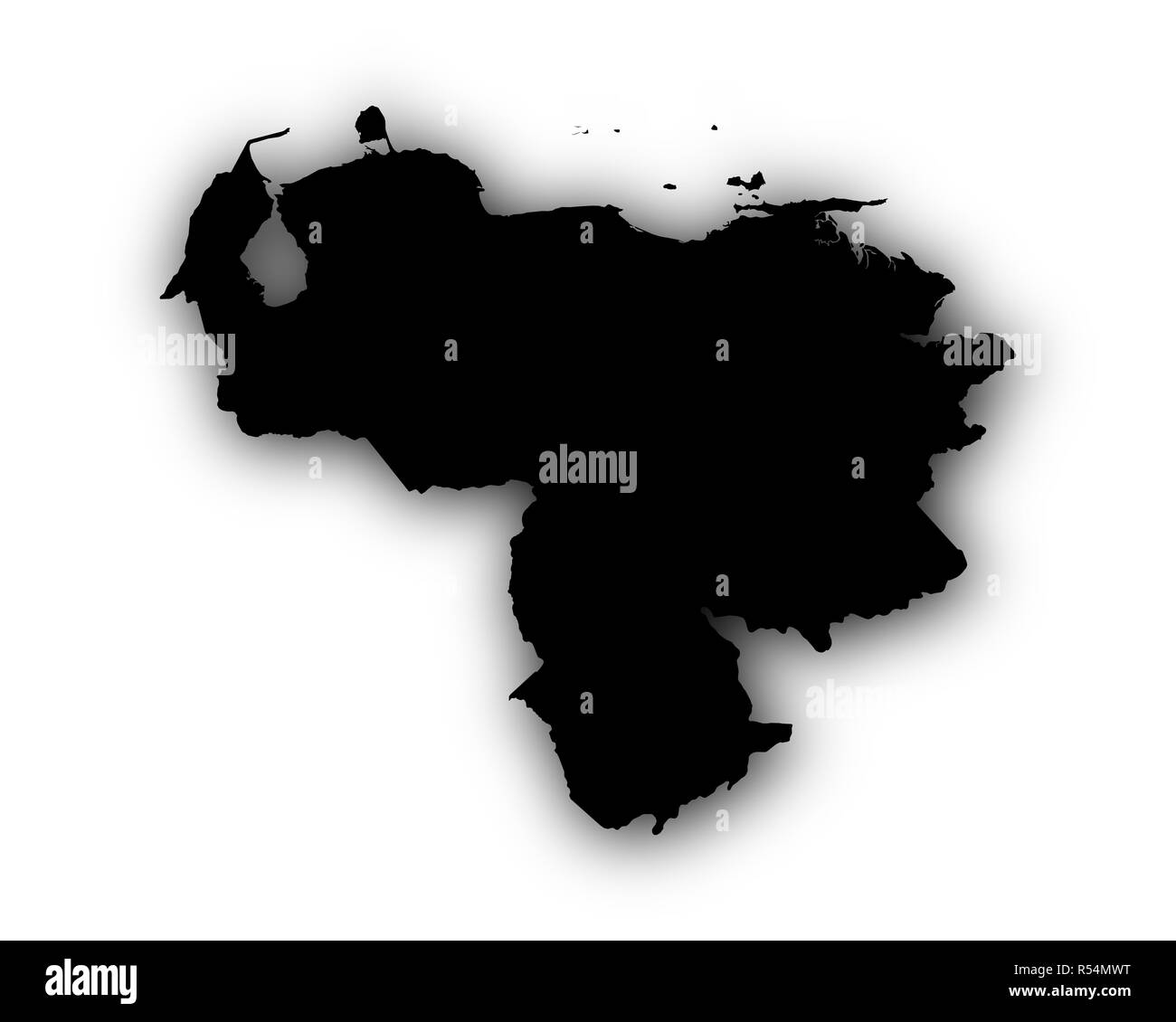 Venezuela map black and white Black and White Stock Photos & Images - Alamy