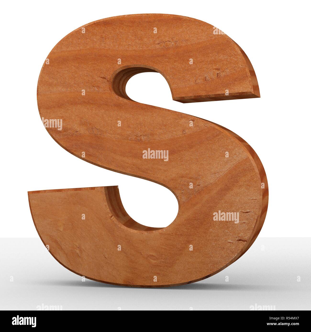 3D decorative wooden Alphabet, capital letter S Stock Photo - Alamy