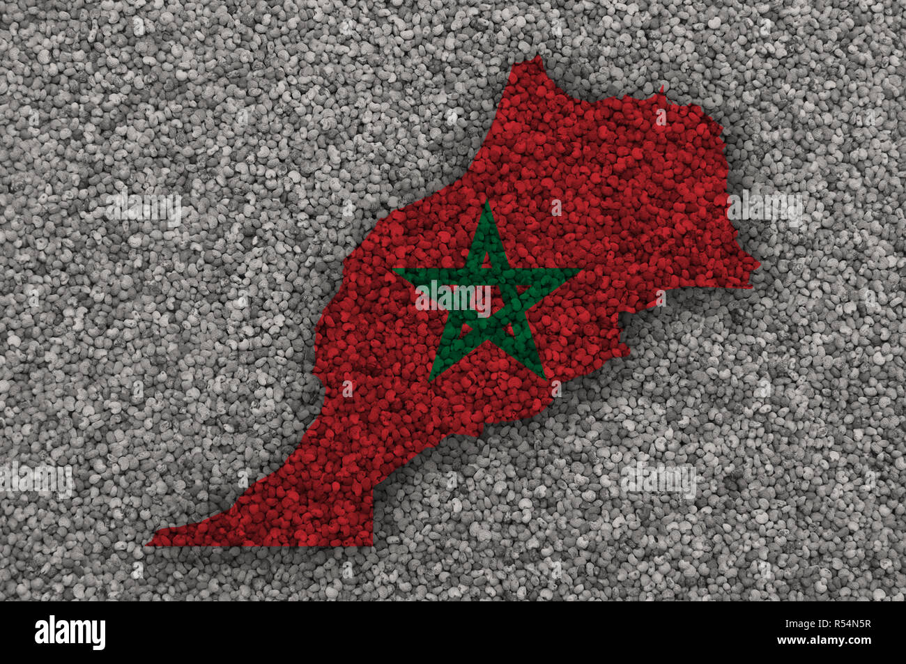 Morocco flag map hi-res stock photography and images - Alamy
