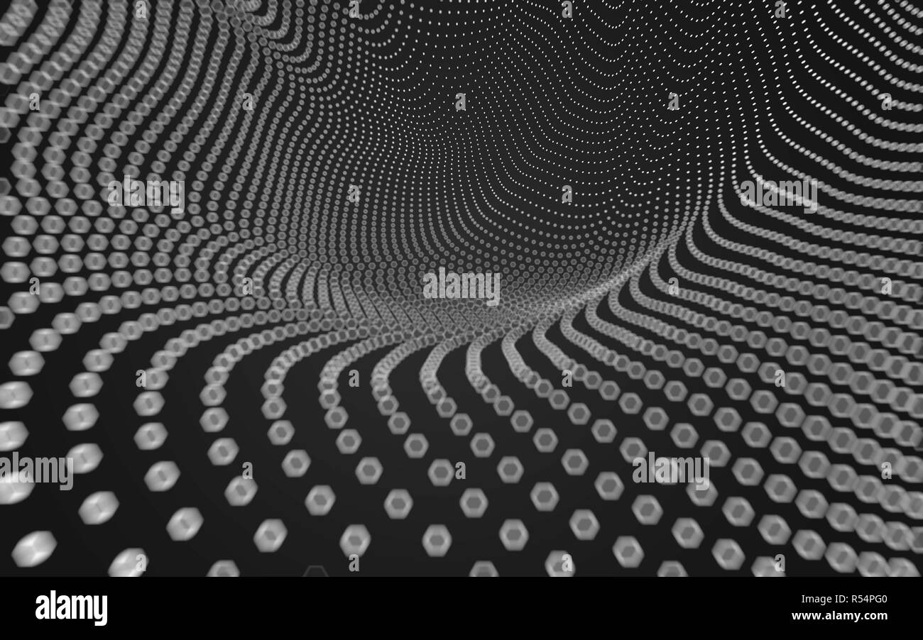 Abstract polygonal space low poly dark background, 3d rendering Stock ...