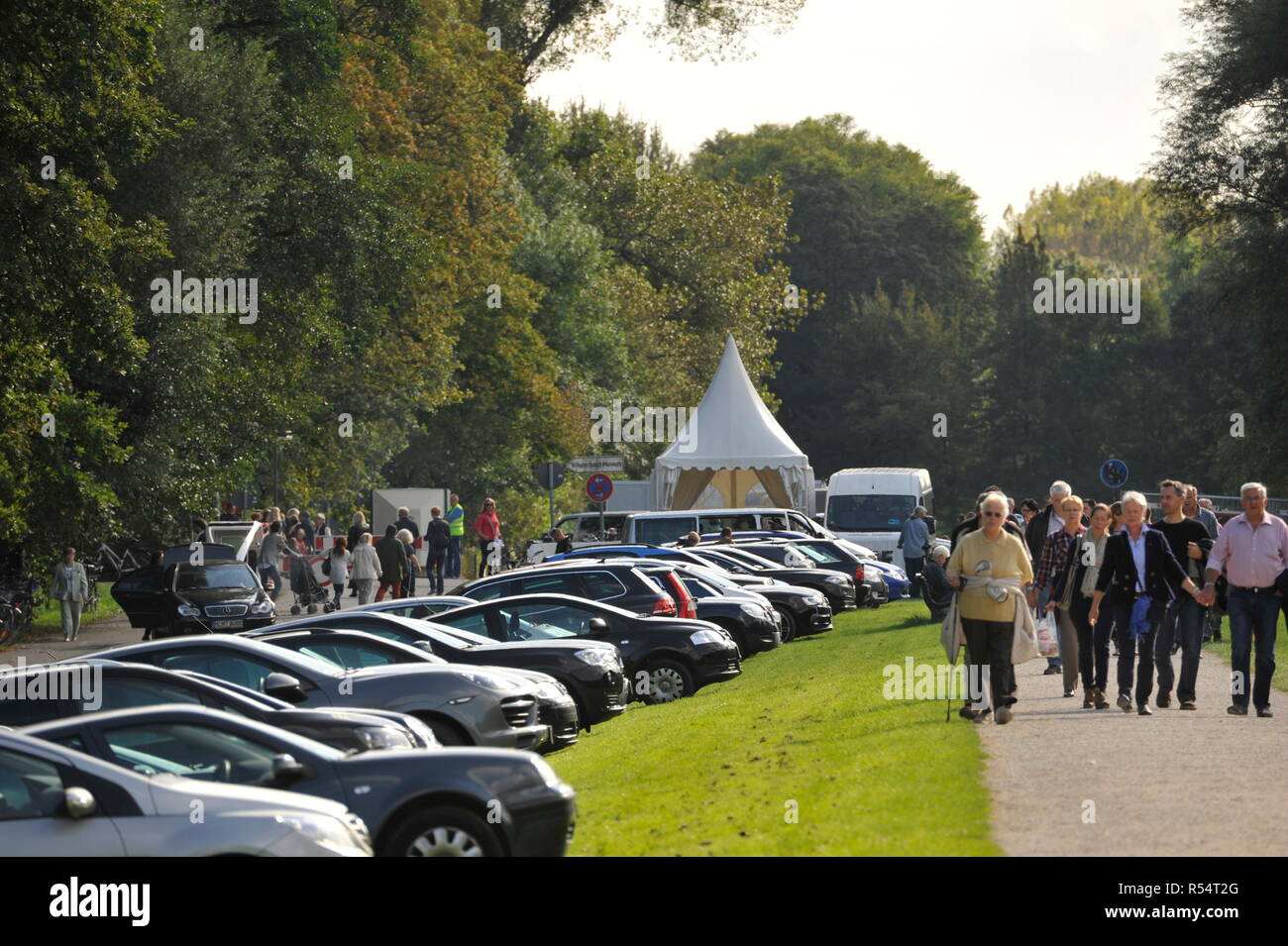 Evergreen Country Look in Herrenhausen Gardens Hanover Germany Stock ...
