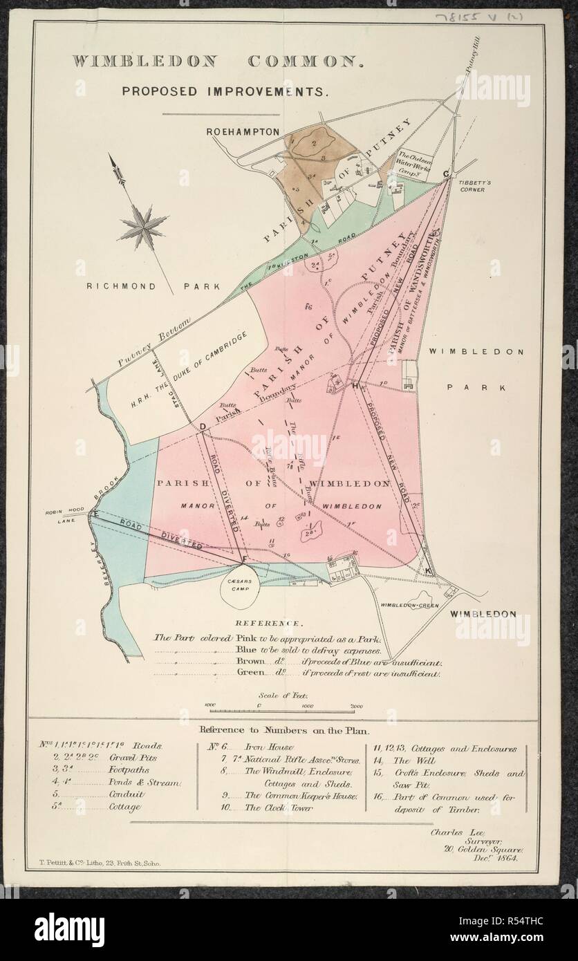Map of wimbledon hi-res stock photography and images - Alamy