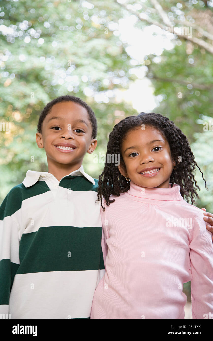 Brother and sister Stock Photo - Alamy