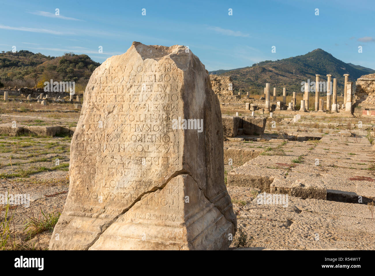 The ancient site of Magnesia on the Meander, located 19 km of Ephesus ...