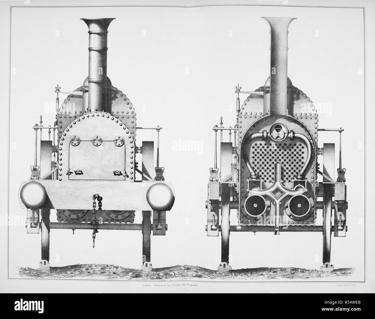 Cross section of locomotive steam engine hi-res stock photography and ...