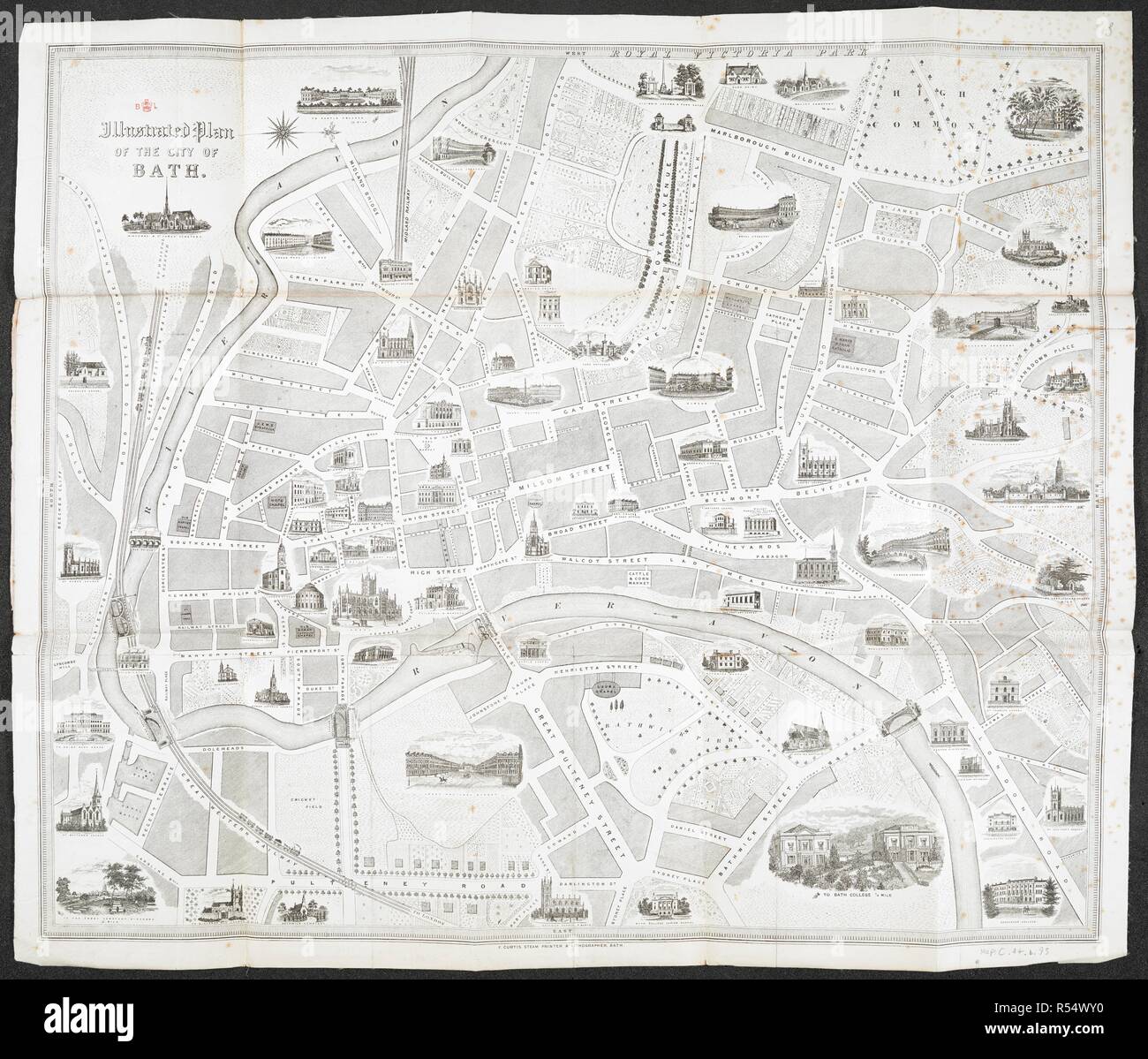 An illustrated plan of the city of Bath. Illustrated plan of the city ...