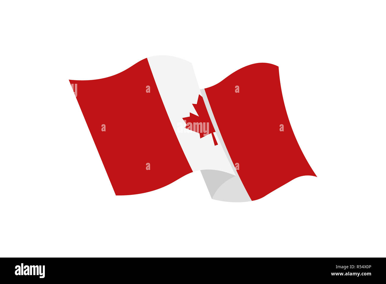 Illustration of the national flag of Canada - the Maple Leaf on white ...