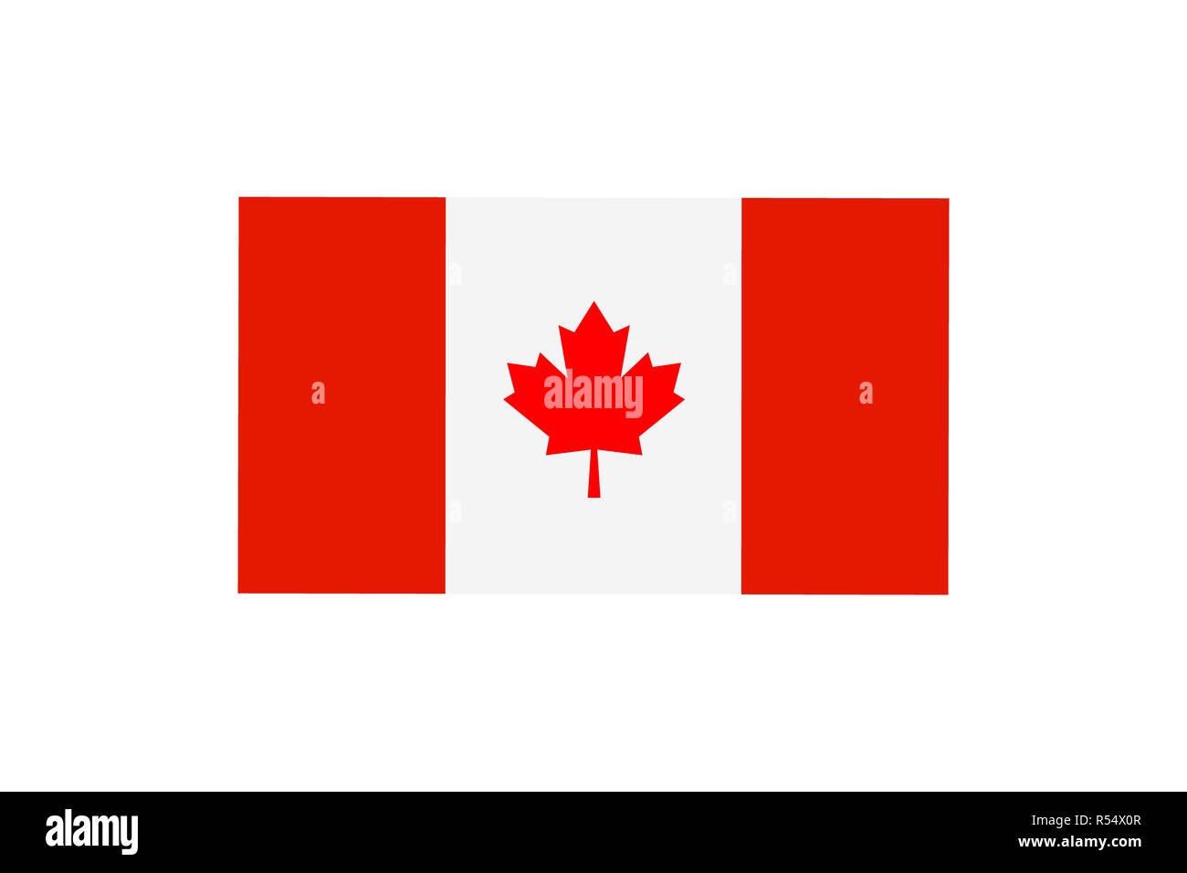 Illustration of the national flag of Canada - the Maple Leaf on white ...