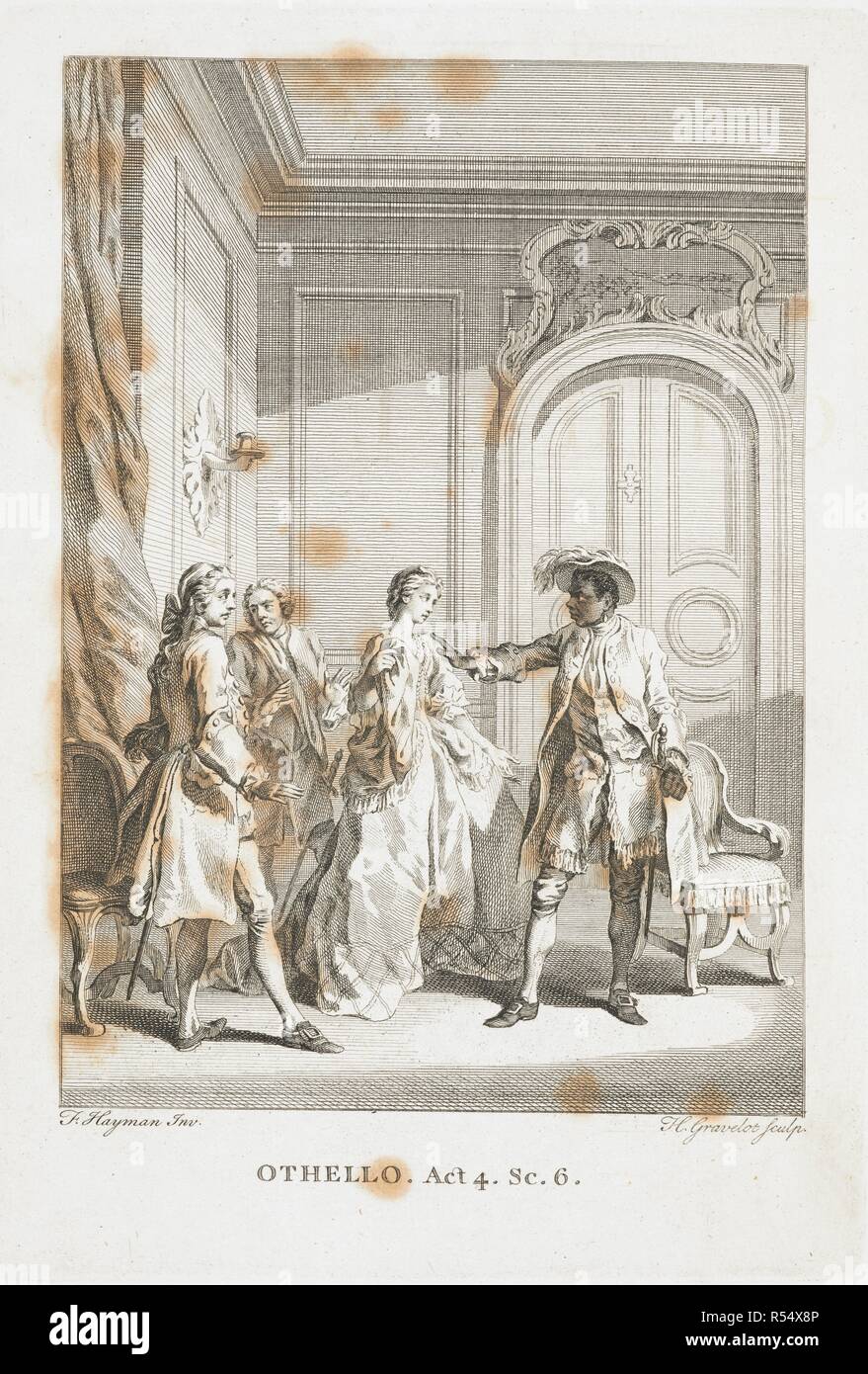 Illustration for the play by Shakespeare, 'Othello'. Act 4, scene VI ...
