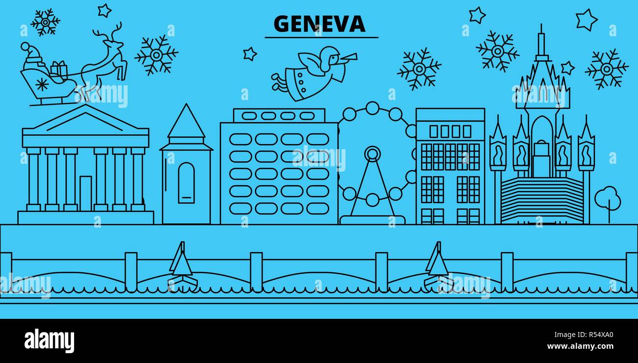 Geneva switzerland christmas Stock Vector Images - Alamy