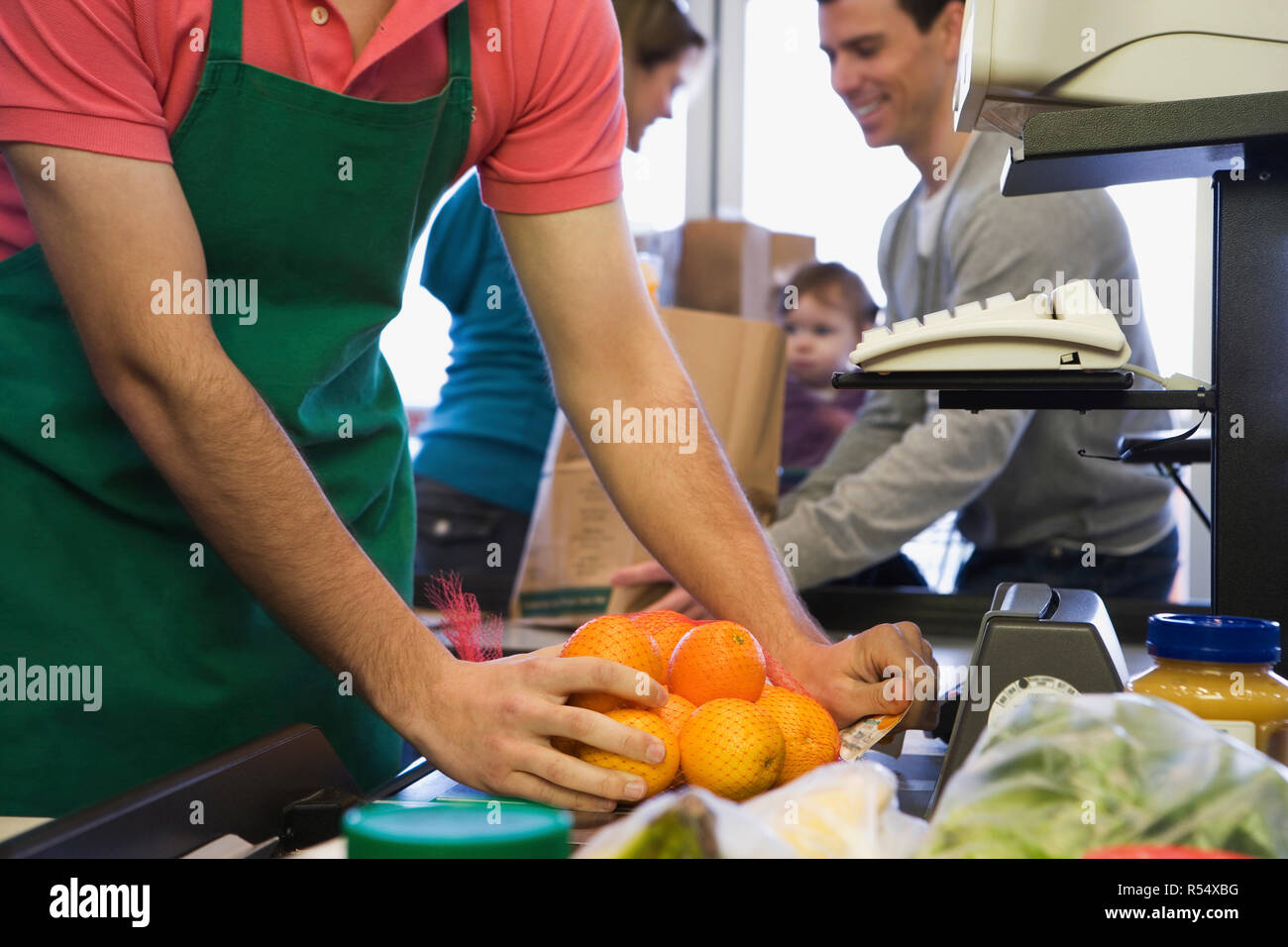Child at supermarket checkout hi-res stock photography and images - Alamy