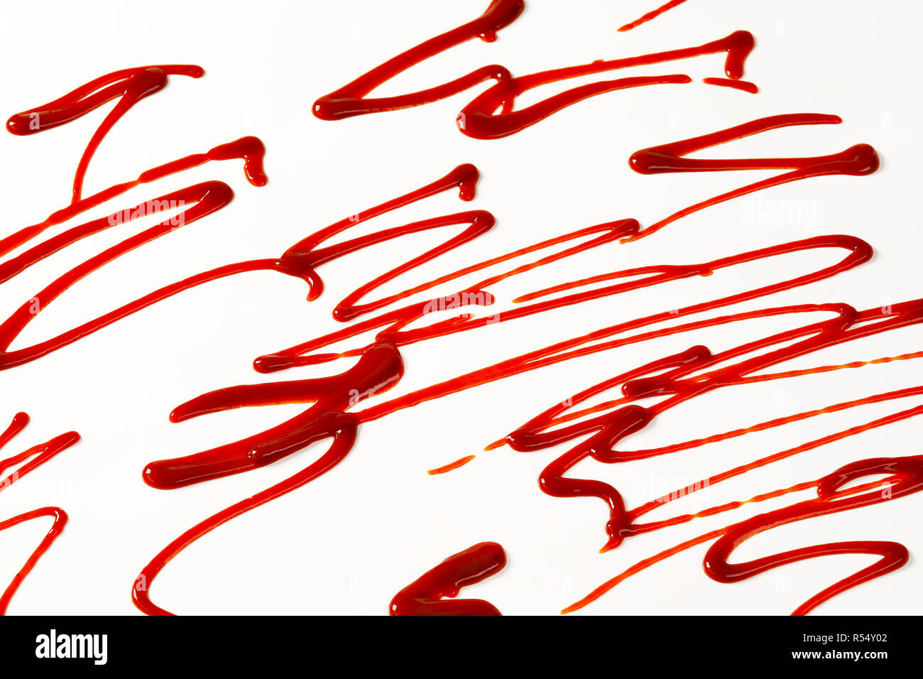 red drizzle sauce Stock Photo - Alamy