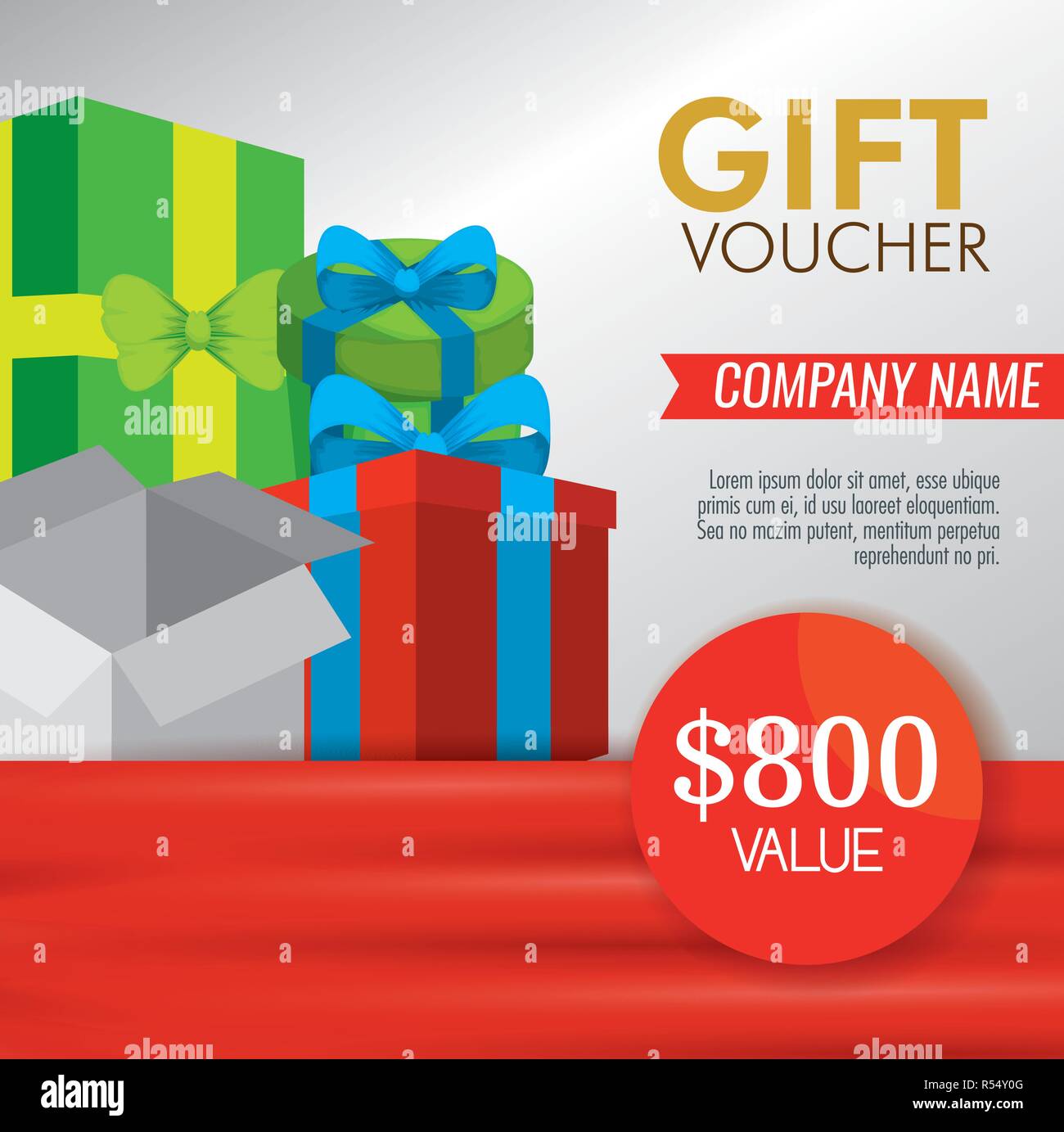 goft voucher with presents and special sale discount vector ...