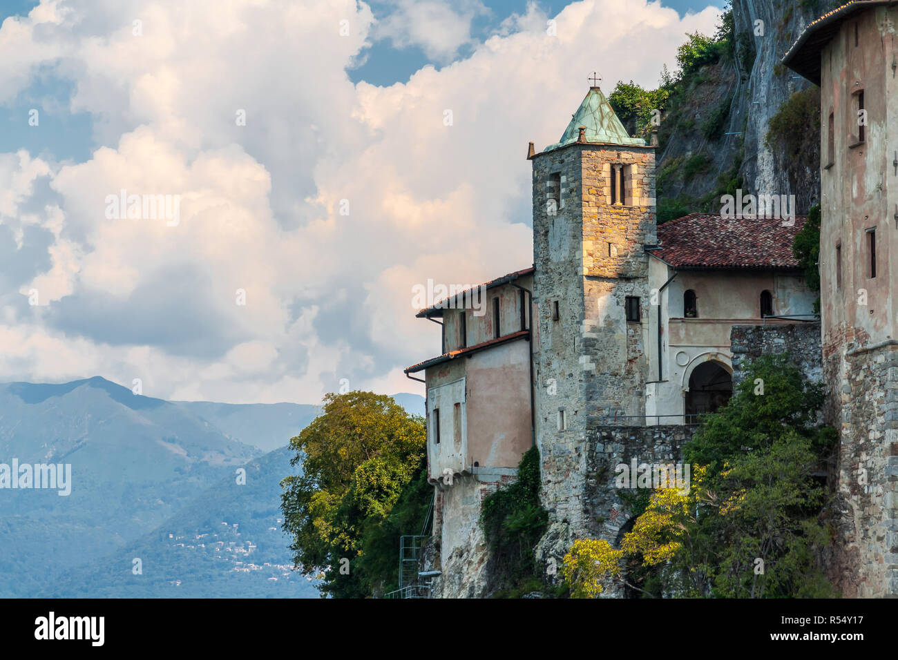 Ancient monastery on mountain cliff hi-res stock photography and images ...
